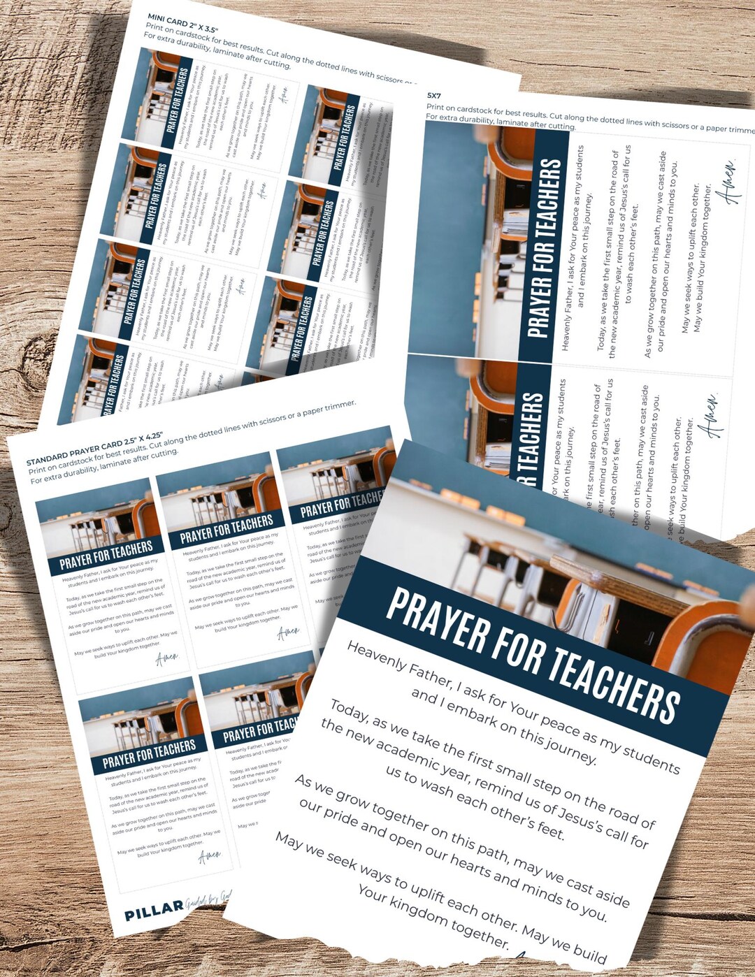 Pray Always! Prayer for Teachers; 2025; Catholic Prayer Card; Holy Card ...