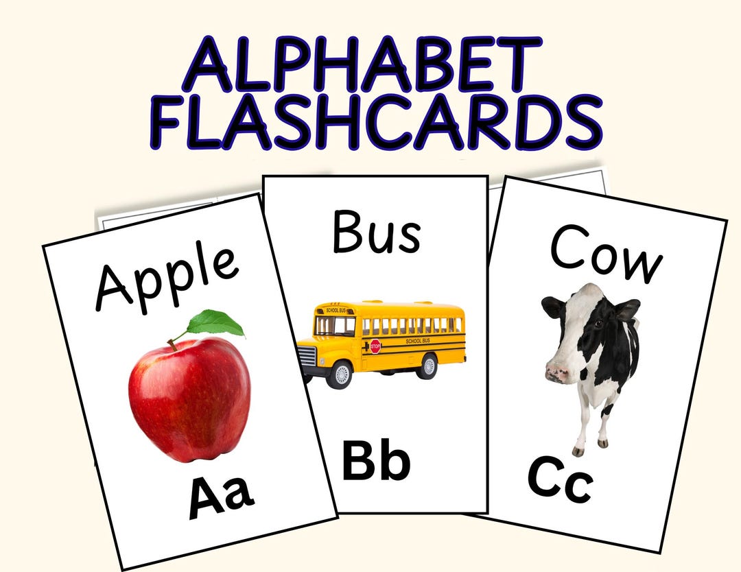 Alphabet Flash Cards for Toddlers – (physical Set) - Etsy