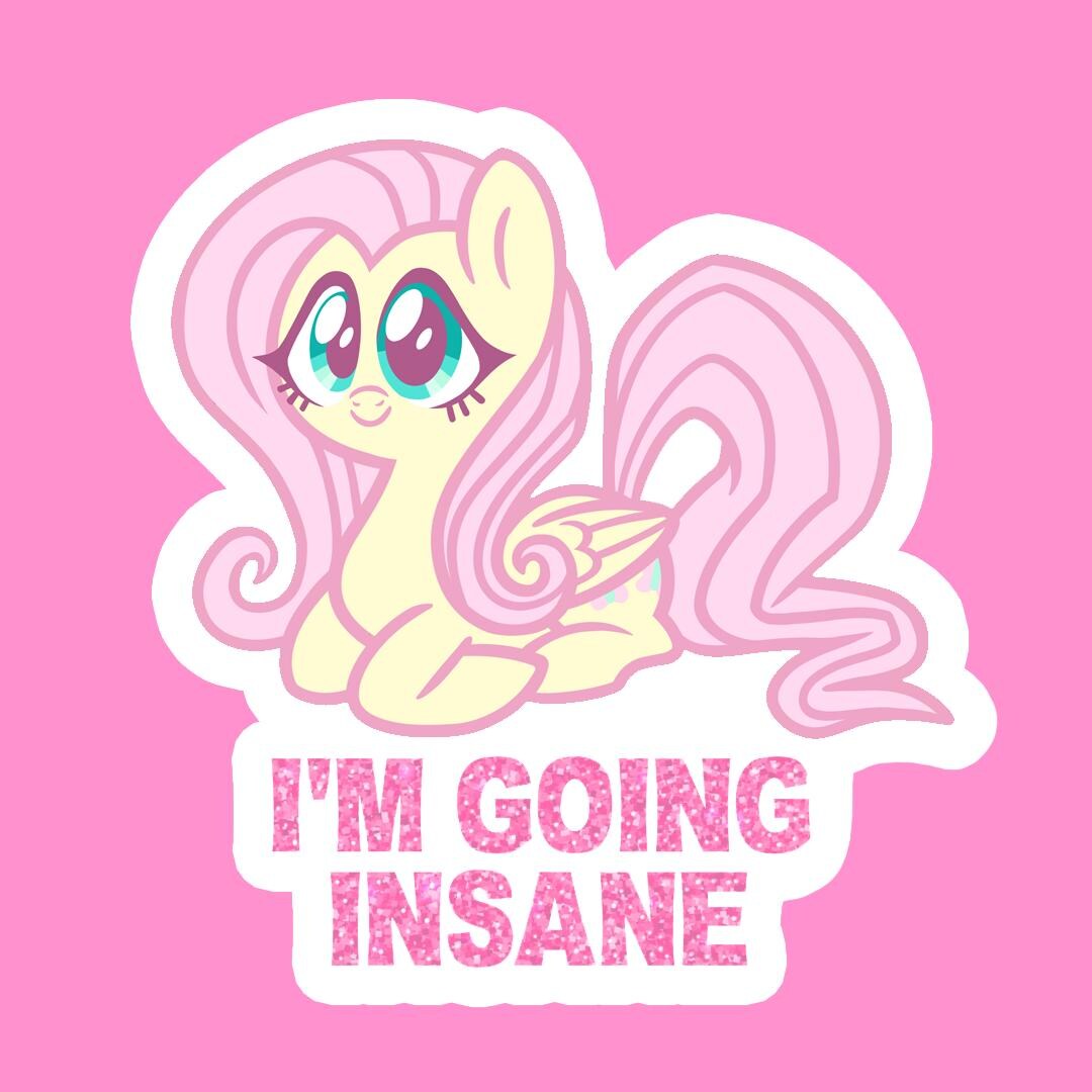 I'M GOING INSANE Fluttershy Sticker - Etsy