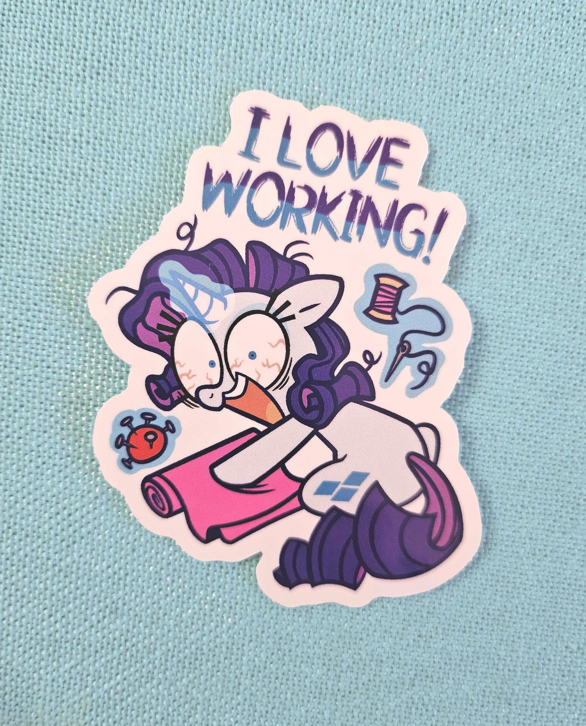 I LOVE WORKING! Rarity Sticker - Etsy