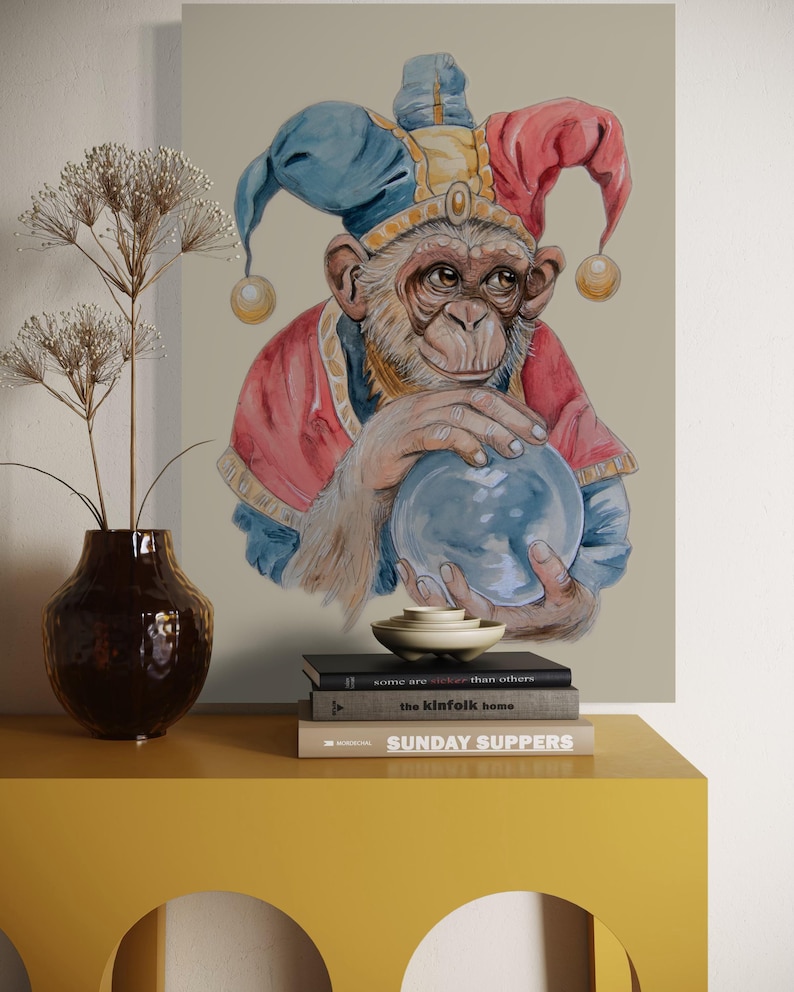 The Fool – DIGITAL PRINT | Gothic Circus Art Download | Chimp Monkey ...