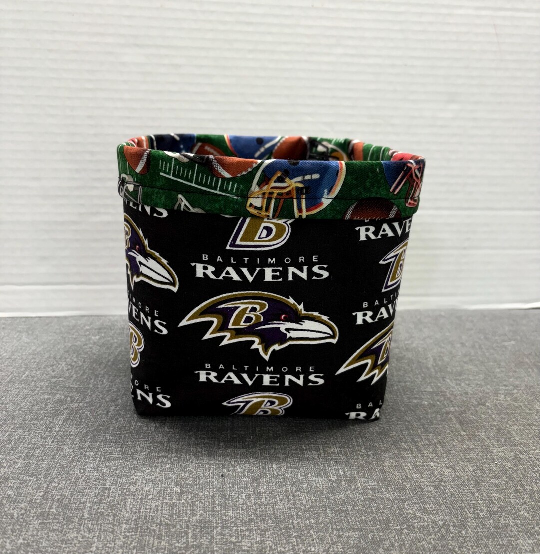 NFL Fabric Box, Football Decor, NFL Organizer, Baltimore Ravens - Etsy