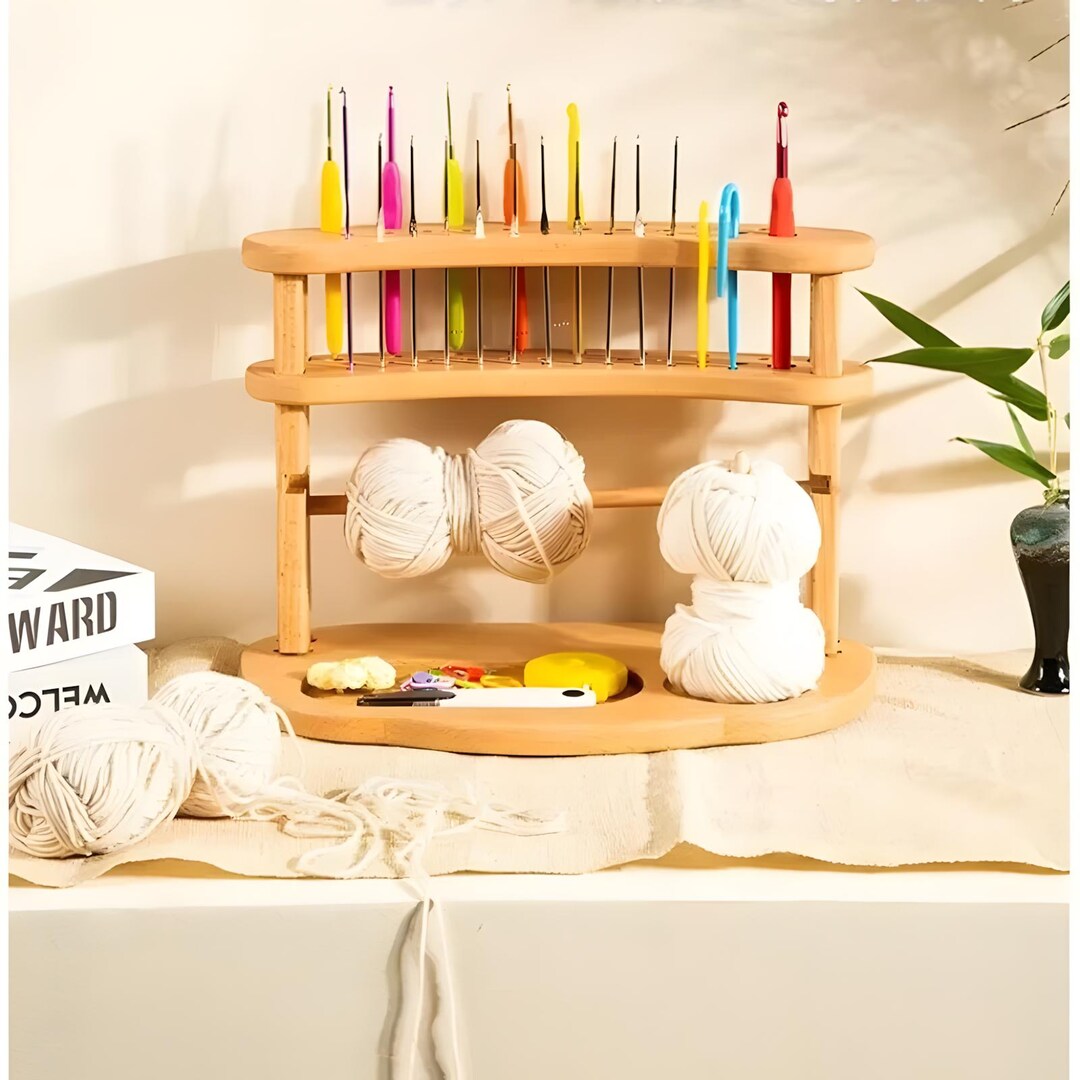 Large Yarn Holder & Dispenser – Tangle-free Storage for Crochet ...