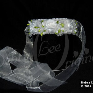 Christening Head Band Halo of Roses Blessing Head Band - Etsy