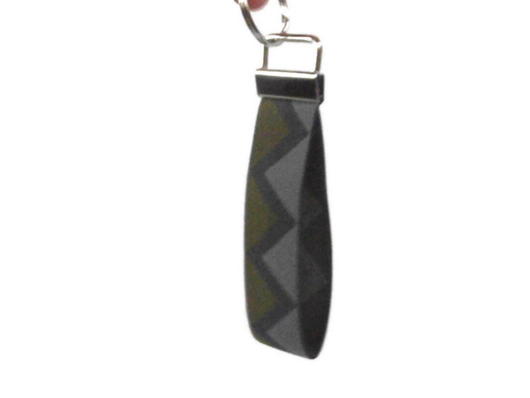 Gray Zigzag Stretch Key Fob, Elastic Wristlet Key Holder - Etsy