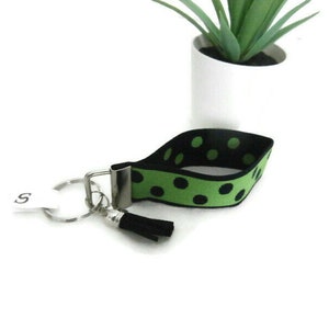 Bracelet Stretch Key Fob Lime and Navy Size Small Key Fob Holder Lime ...