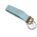 Key Fob Wrist Lanyard, Stretchy Key Wristlet, Metallic Aqua Blue ...