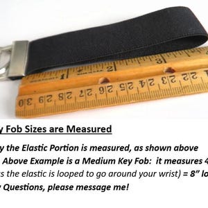 Stretchy Key Fob W/snap Clip Option, Wrist Key Holder Lime Green With ...