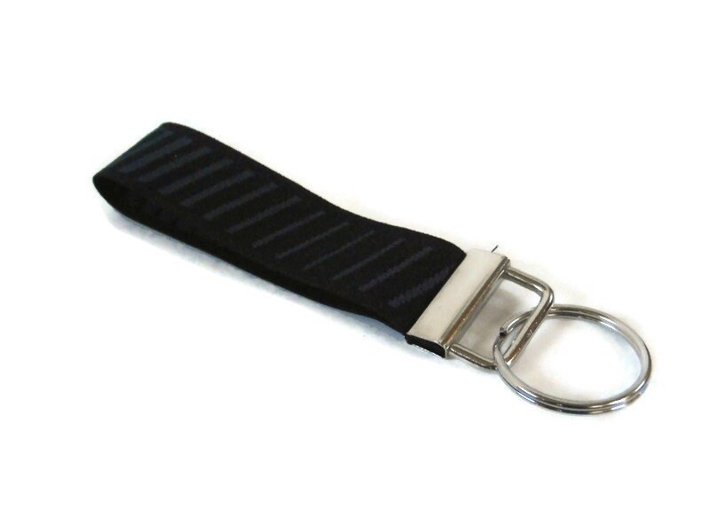 Black With Gray Stripes Key Fob Stretchy Black and Grey Key Holder ...