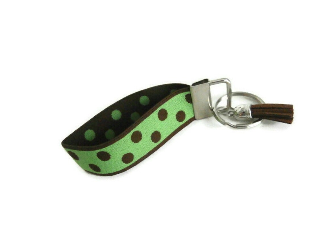 Stretchy Key Fob W/snap Clip Option Wrist Key Holder Lime - Etsy