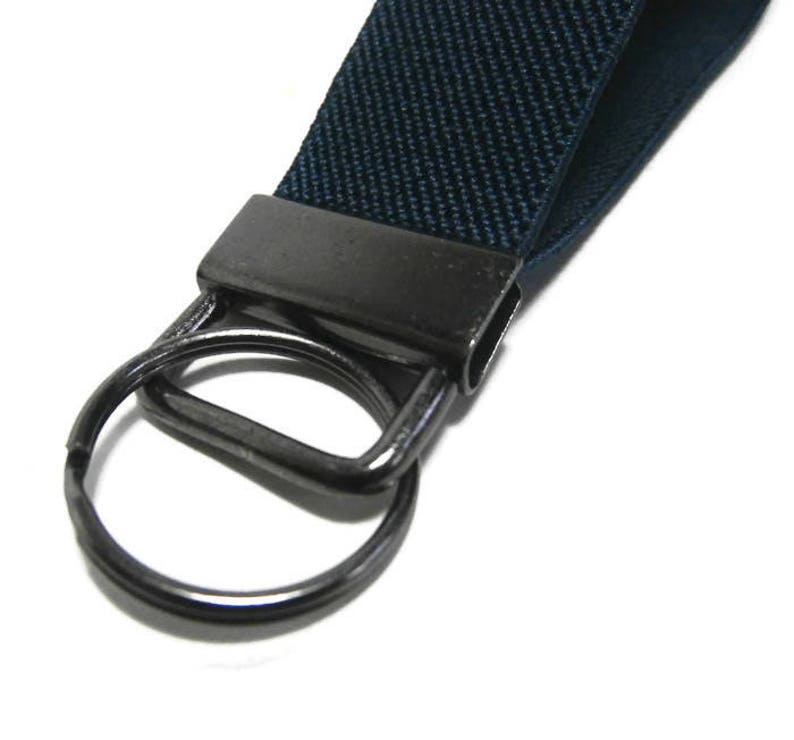 Navy Blue Key Holder. Stretchy Solid Navy Key Fob. Bracelet Style Dark ...