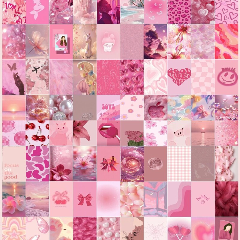 Preppy Collage Wallpaper - Etsy