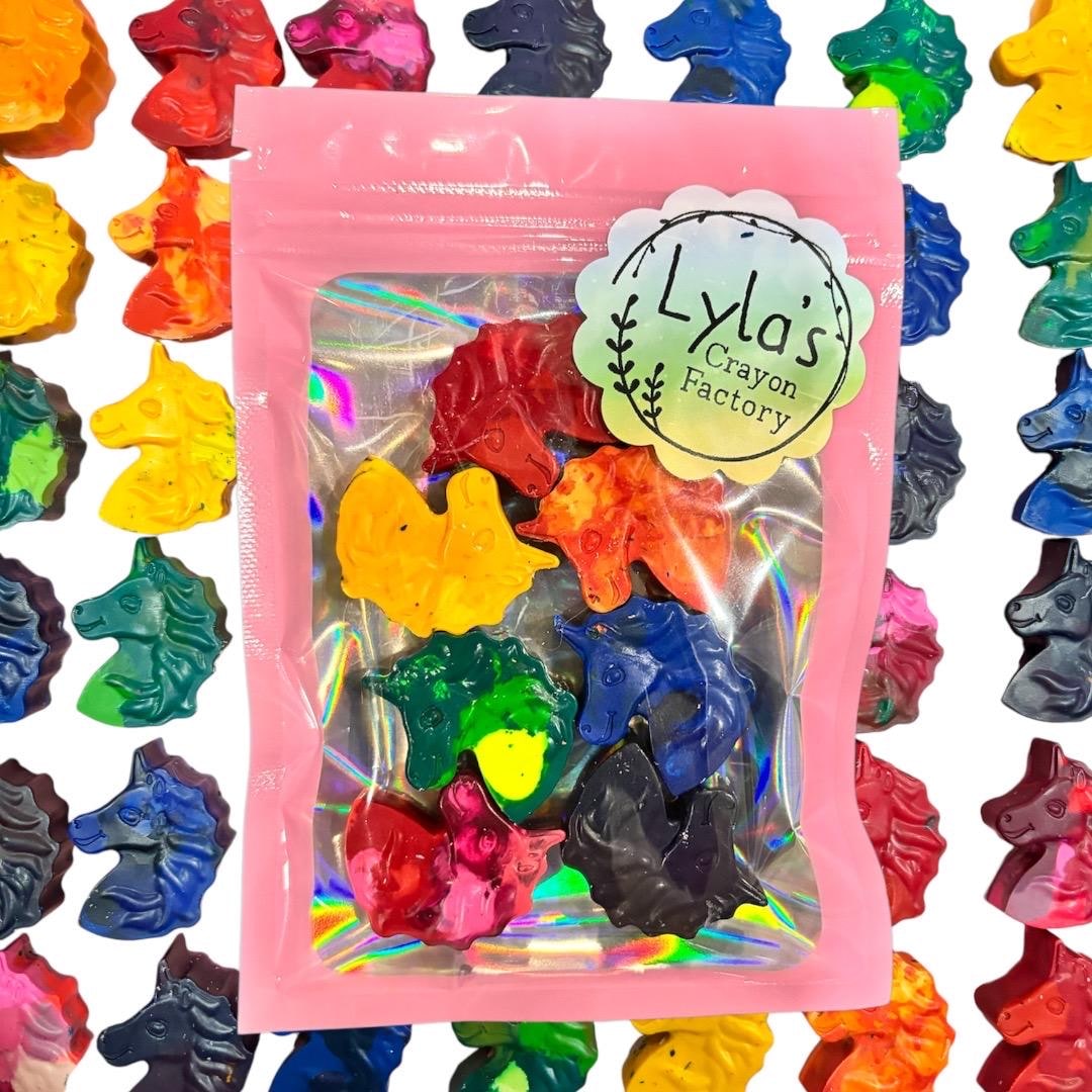 Unicorn Crayon Set, Custom Party Favors, Kids' Loot Bags, Recycled ...