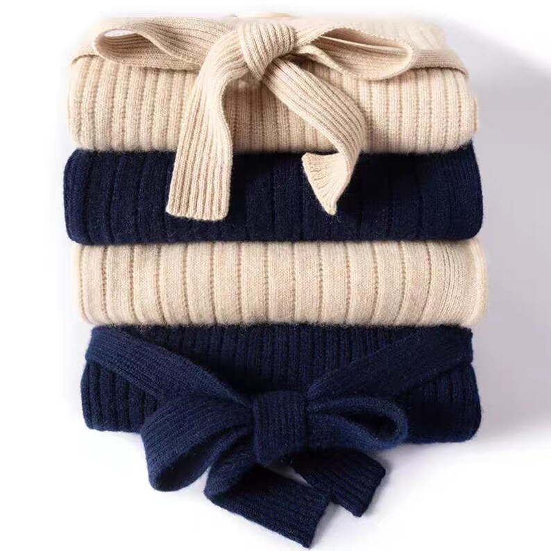 Luxury Cashmere Two-piece Set (top & Pants) - Thick Ribbed, Loose ...