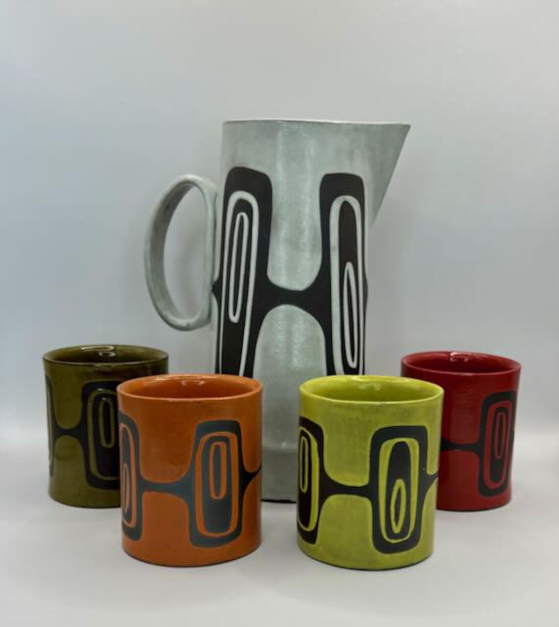 MCM Tiki Drinkware Set - Etsy