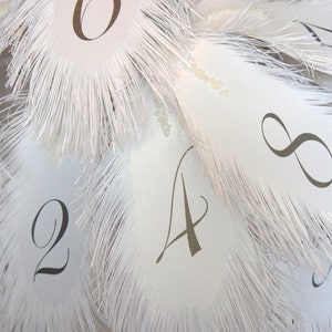 Wedding Table Numbers Feathers With Wire Stems for Flower Arrangement ...