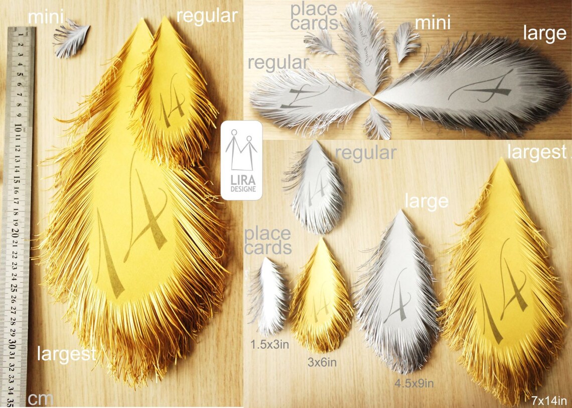Wedding Table Numbers Feathers With Wire Stems for Flower Arrangement ...