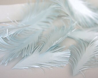 Light Blue Feathers | Etsy