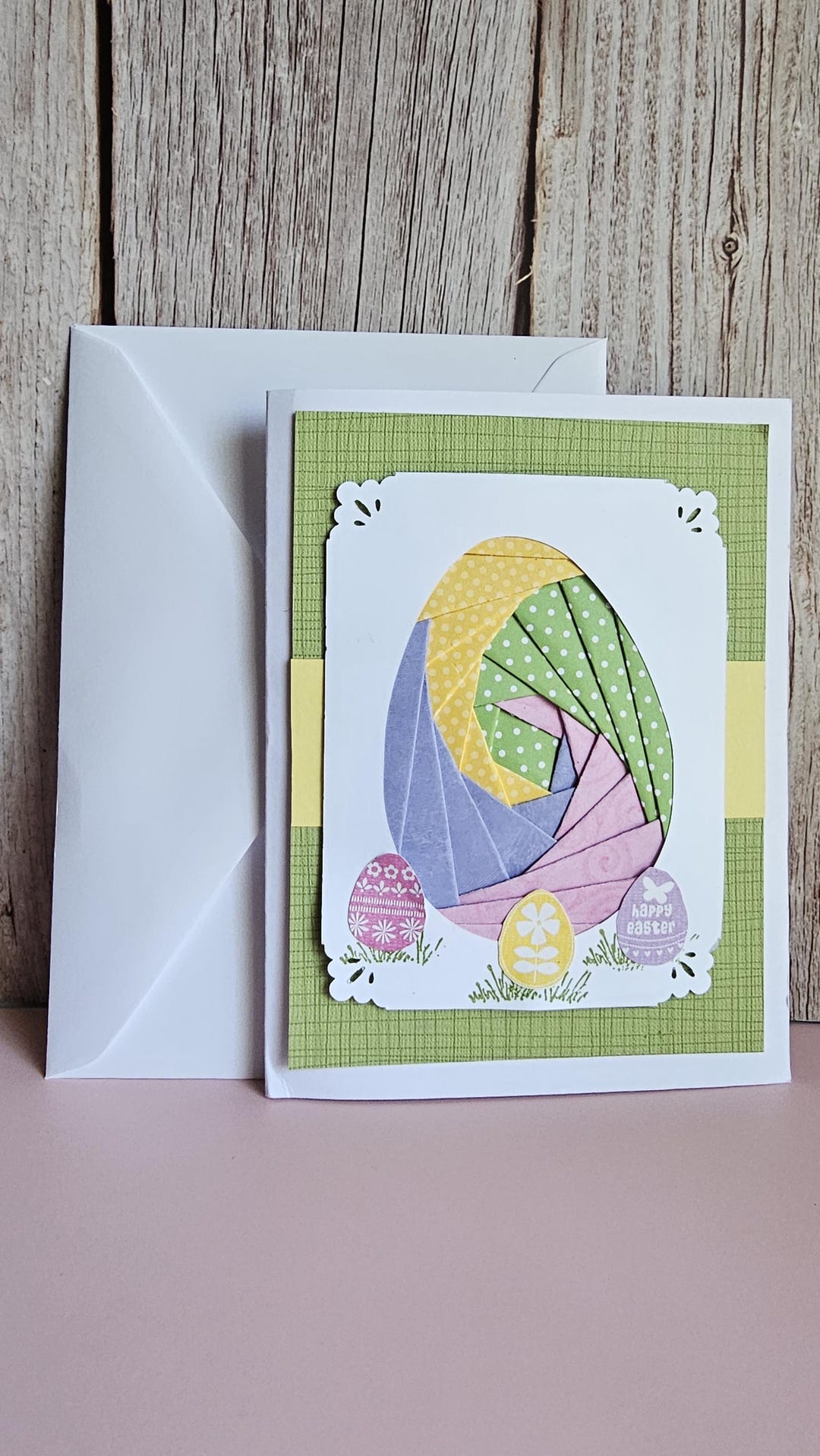Handmade Iris Folding Easter Egg Card | Spring Colors - Etsy
