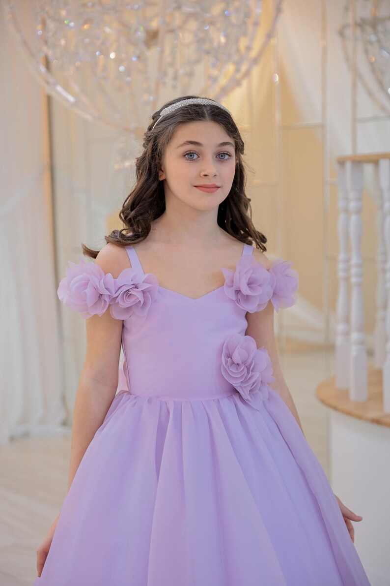 Enchanting Lilac Princess Ball Gown for Young Royalty - Ideal for ...