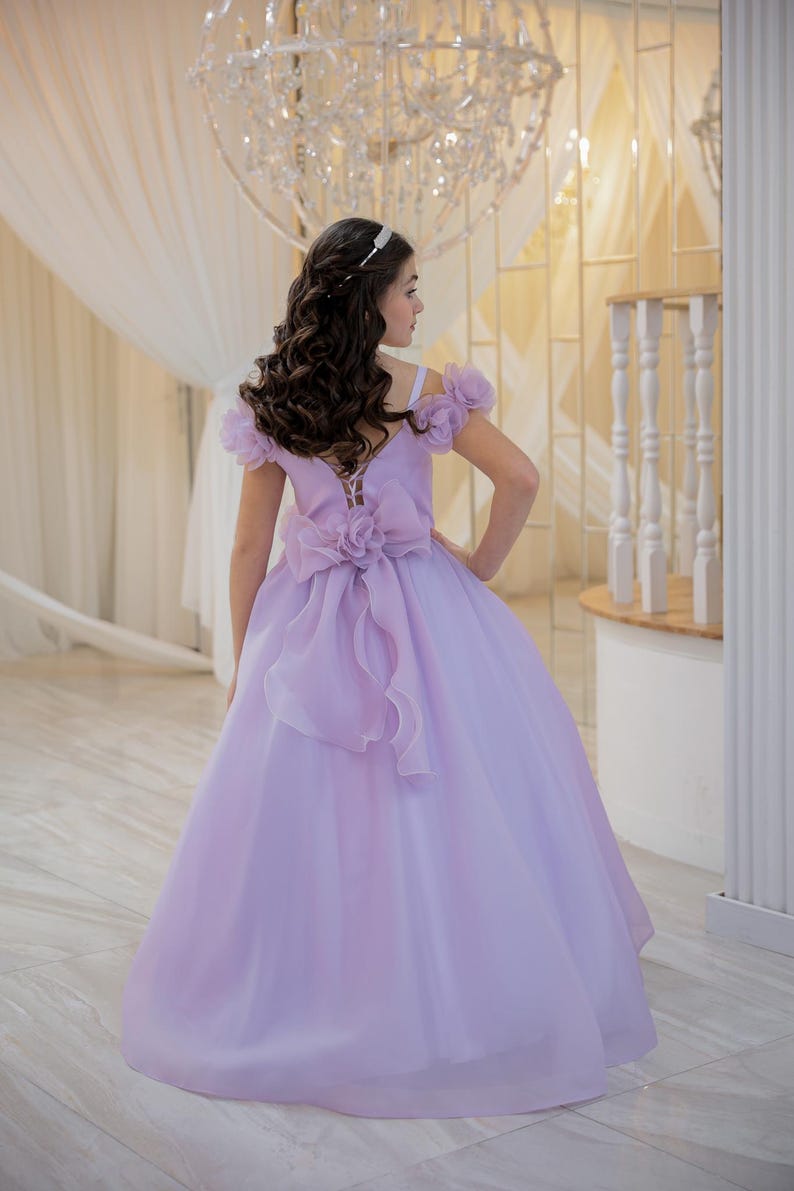 Enchanting Lilac Princess Ball Gown for Young Royalty - Ideal for ...