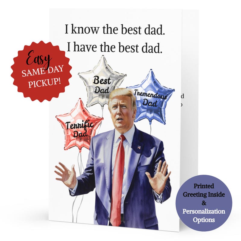 Donald Trump Dad Card - Etsy
