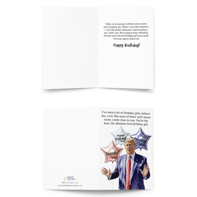 Funny Trump Birthday Card | Instant Download Printable Card for Women ...
