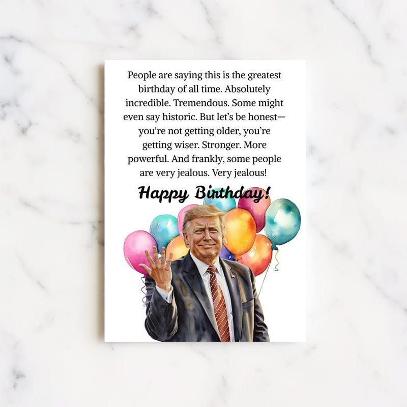 Trump Birthday Card - Etsy