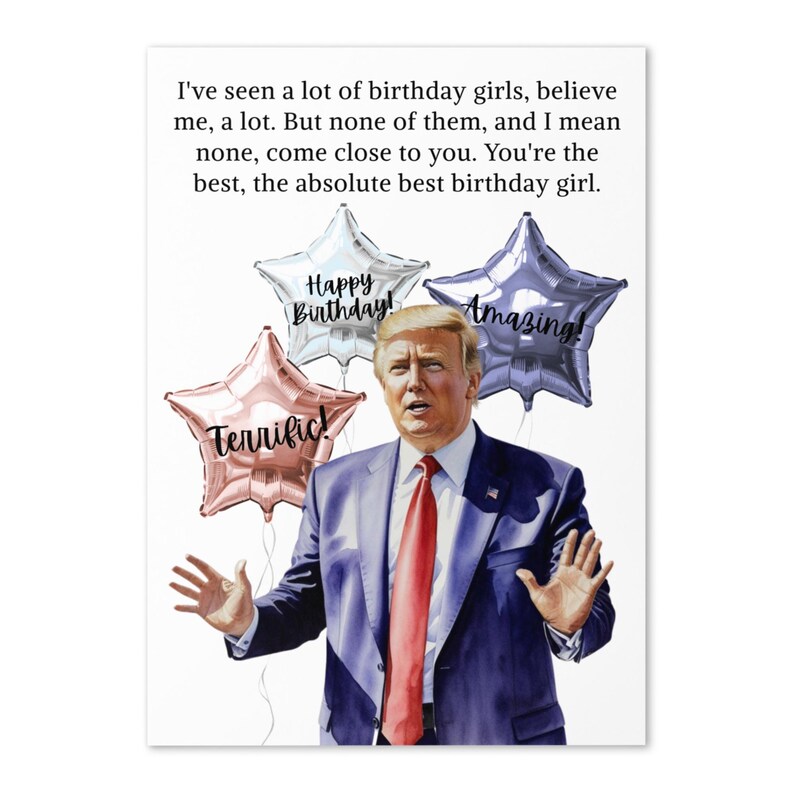 Funny Trump Birthday Card | Instant Download Printable Card for Women ...