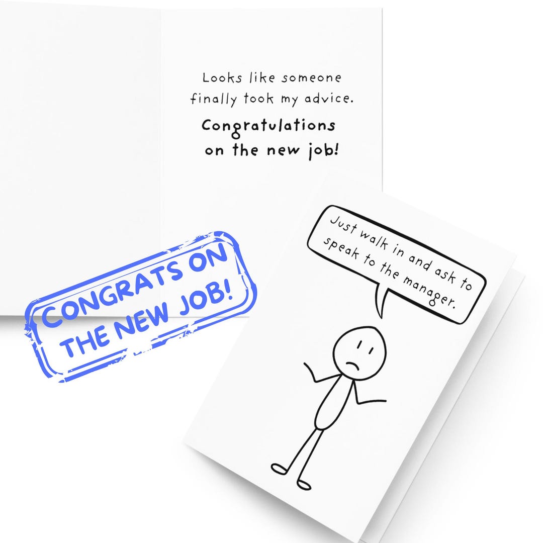 Boomer Advice New Job Card – Funny Promotion Congrats for Gen Z ...