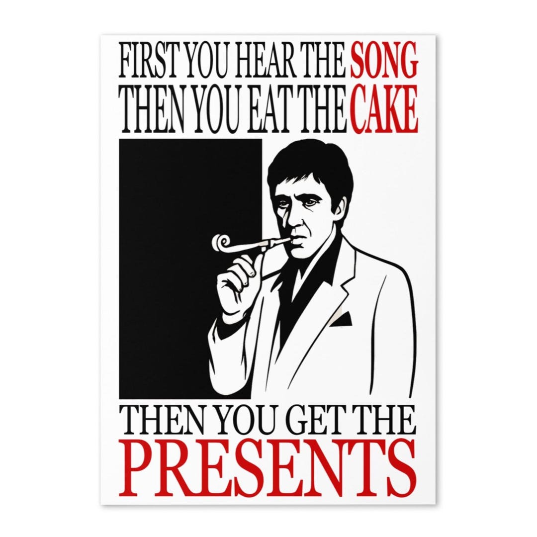 Scarface Birthday Card: Printable “say Hello” Inspired Design - Etsy