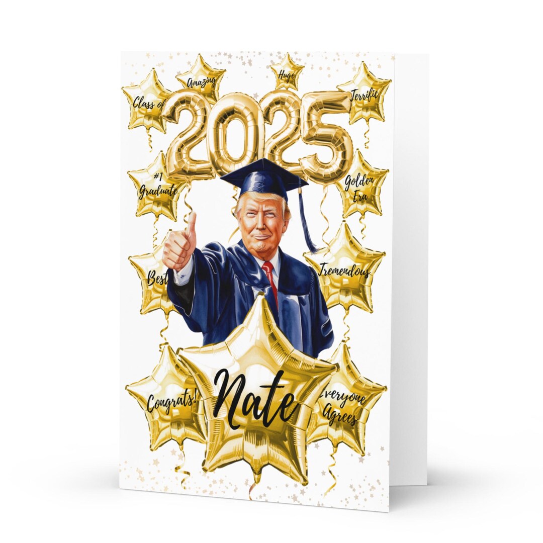 Funny Trump Graduation Card | Congratulations Card | Personalized 2025 ...