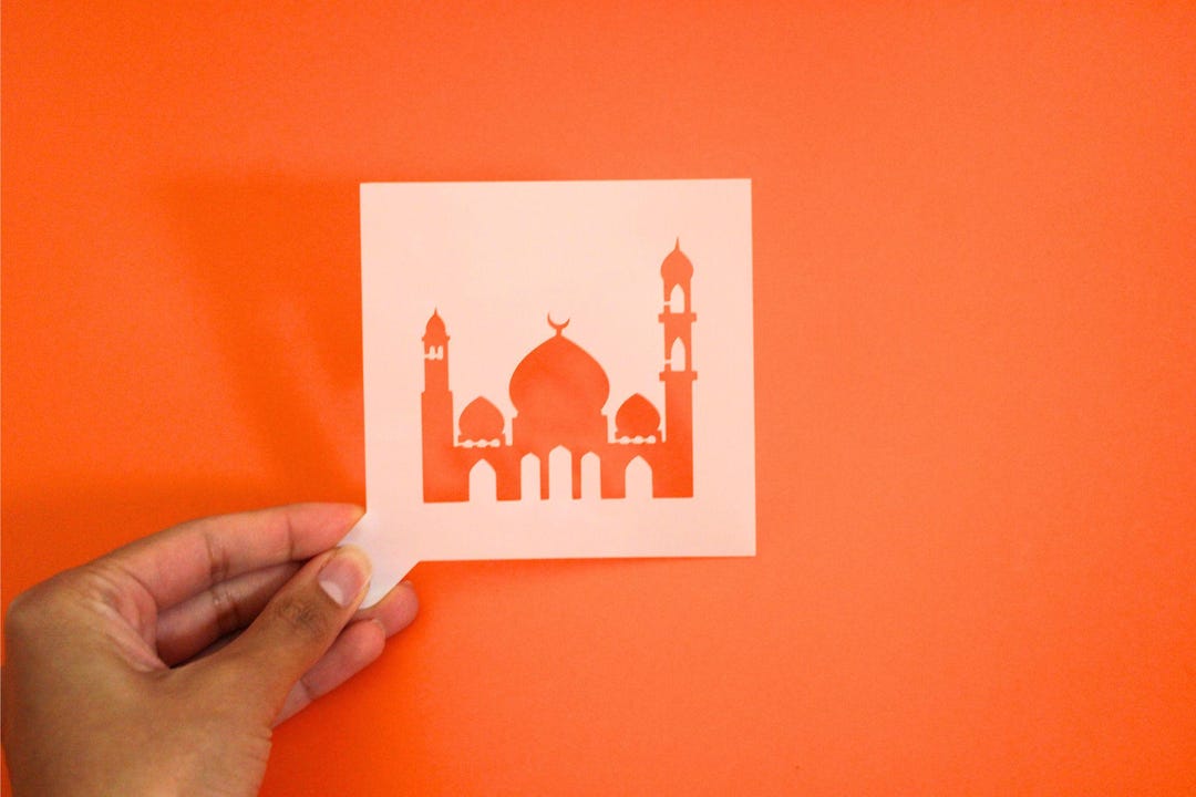 Ramadan Mosque Stencil, Eid Stencil, Masjid Stencil, Reusable Stencil ...