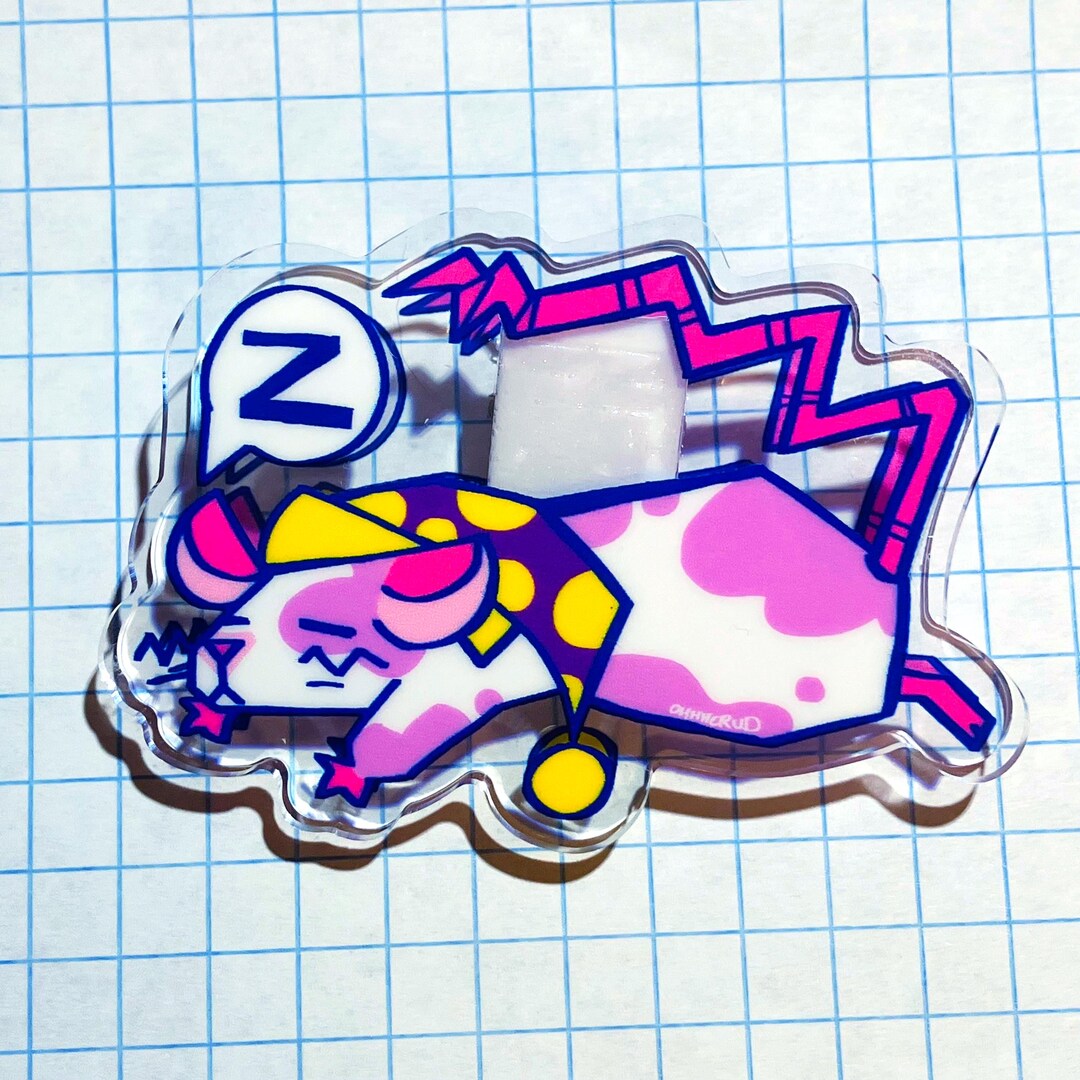 SLEEPY RAT Acrylic Binder/stationery/chip Clip - Etsy