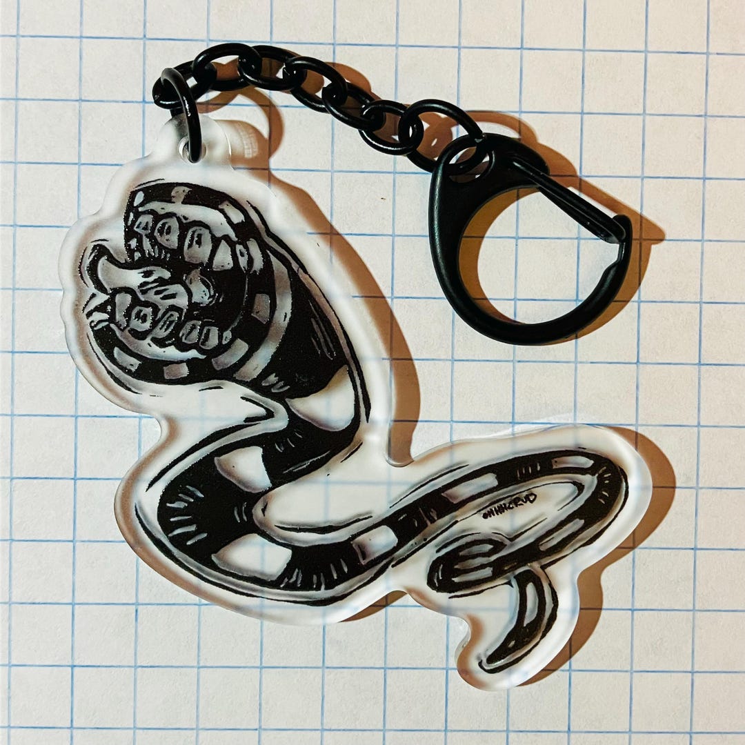 WILL WOOD - TAPEWORM Frosted Acrylic Keychain - Etsy