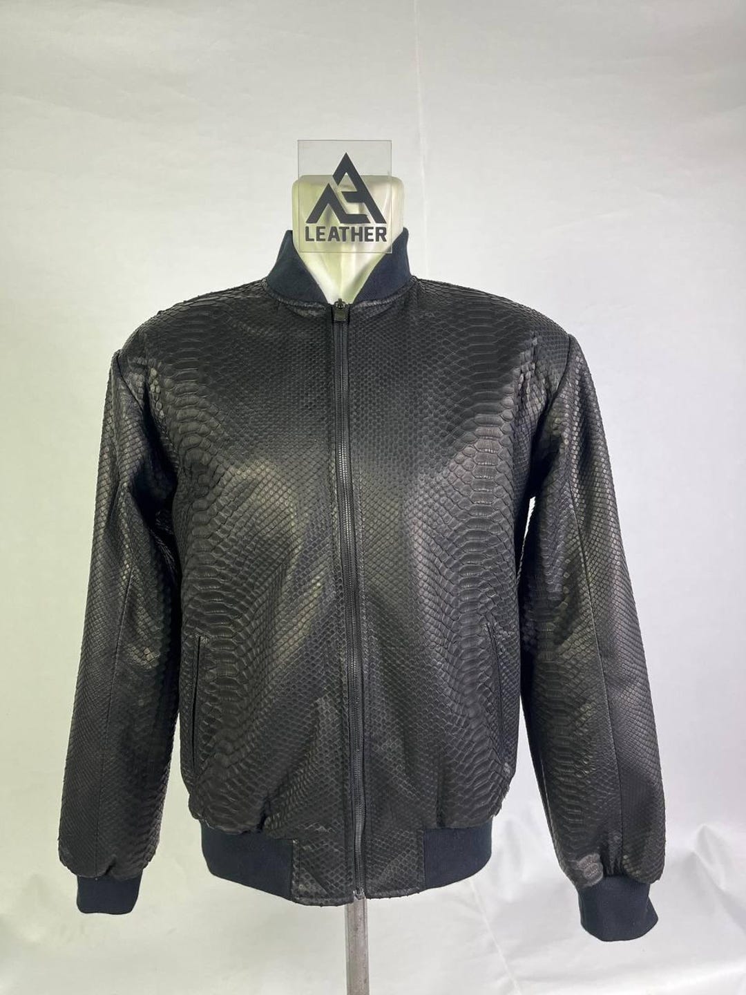 Men Handmade Genuine Snake Skin Leather Jacket. Python Jacket for Men ...