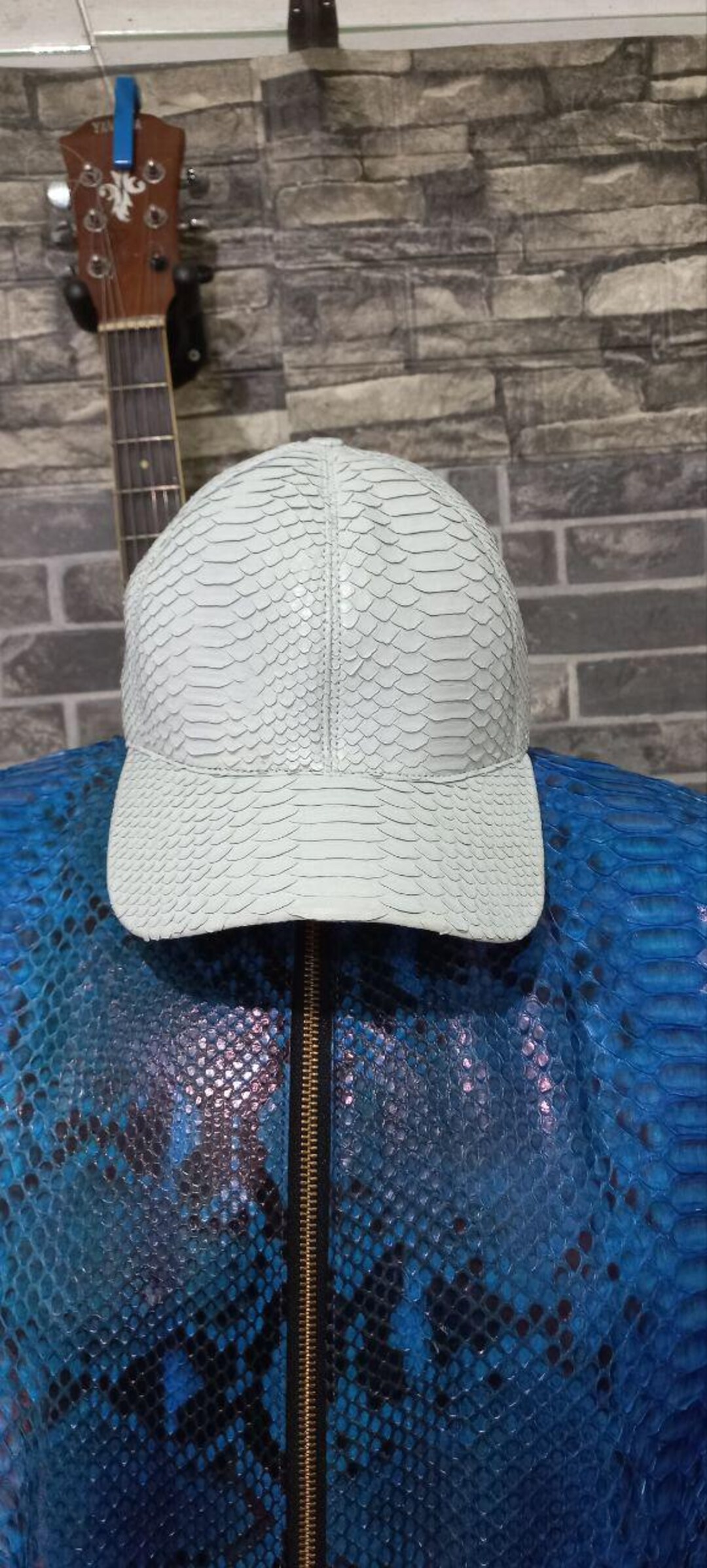Handcrafted Python Leather Hat - Custom Size & Color Snapback - Luxury ...