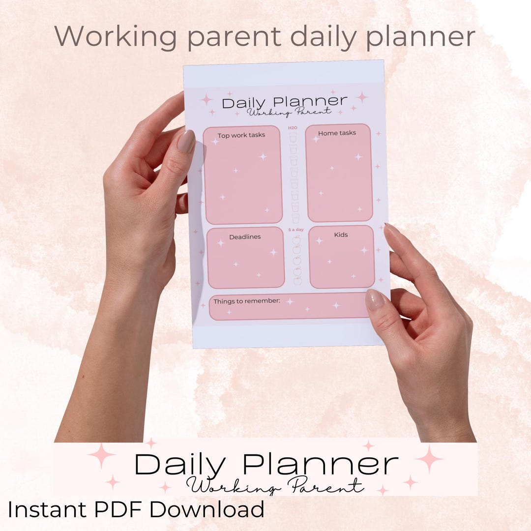Working Parent Daily Planner | Family Organizer (printable PDF) - Etsy