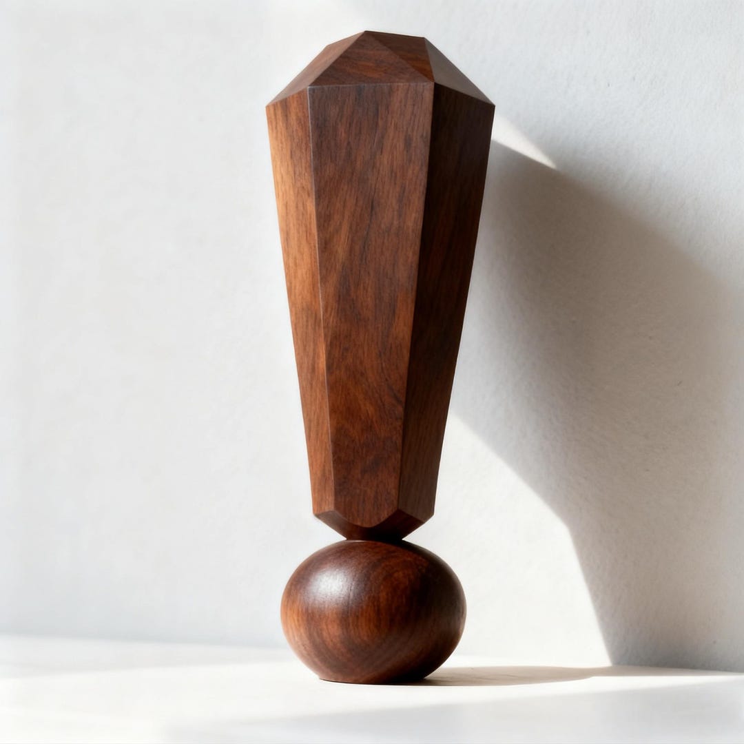 Exclamation Mark Wooden Sculpture – Modern Minimalist Art Decor - Etsy