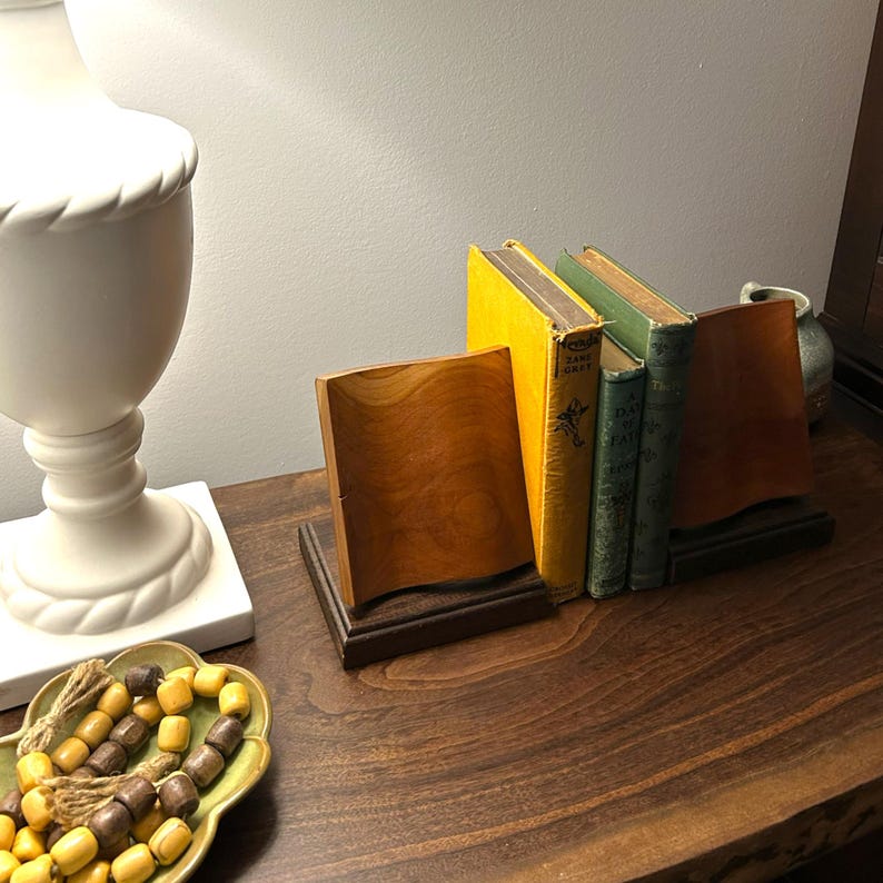 Handmade Wooden Bookends – Rustic Home Office Decor - Etsy