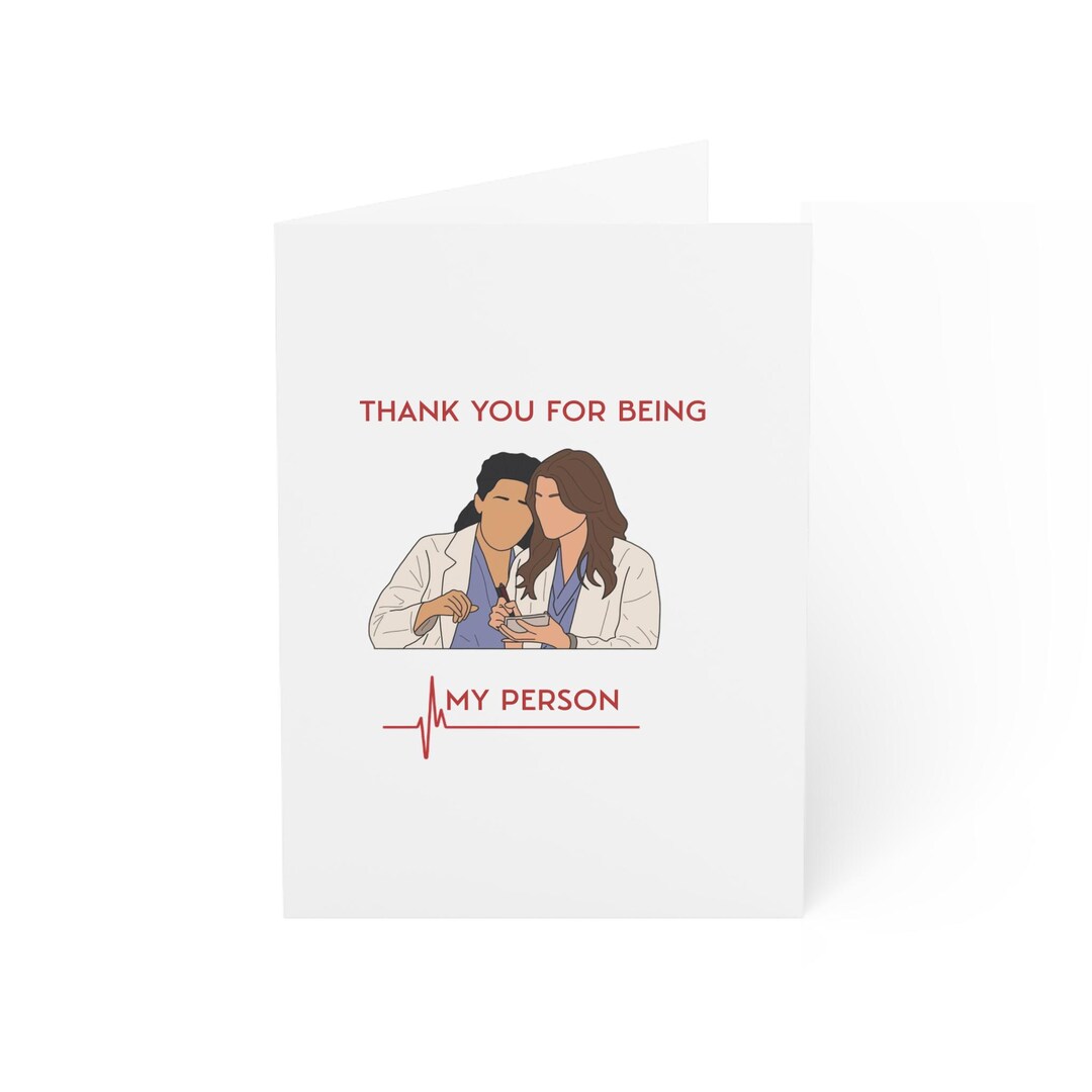 Grey's Anatomy Meredith and Christina Valentine Card Thank You for ...