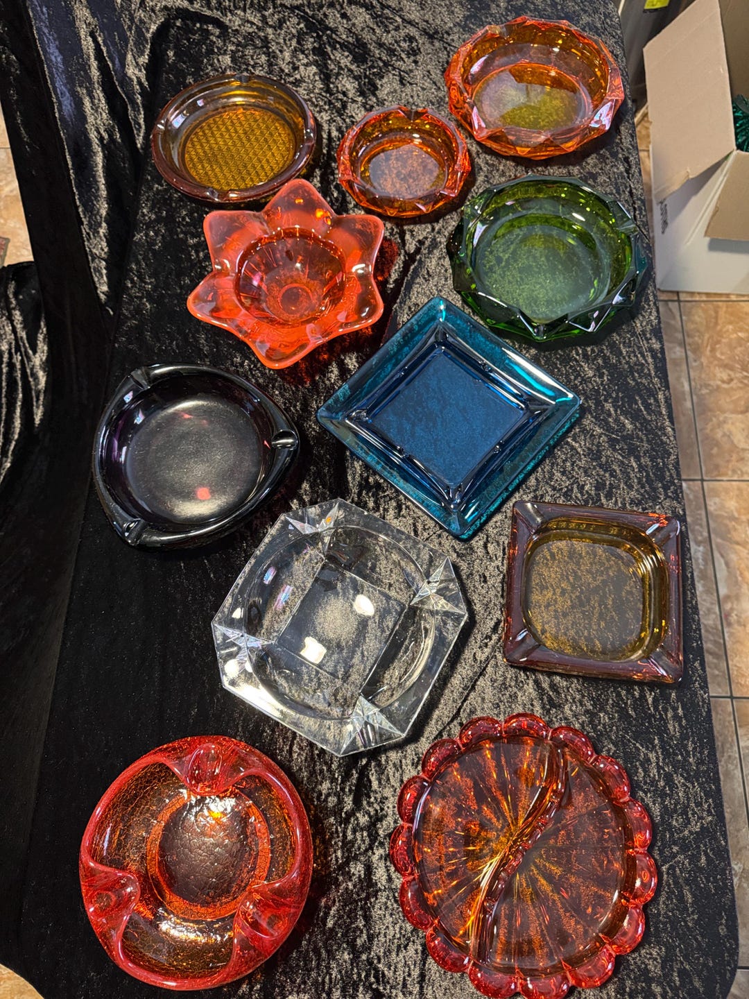 Vintage Glass Ashtrays. Chunky Heavy Viking and Others! - Etsy