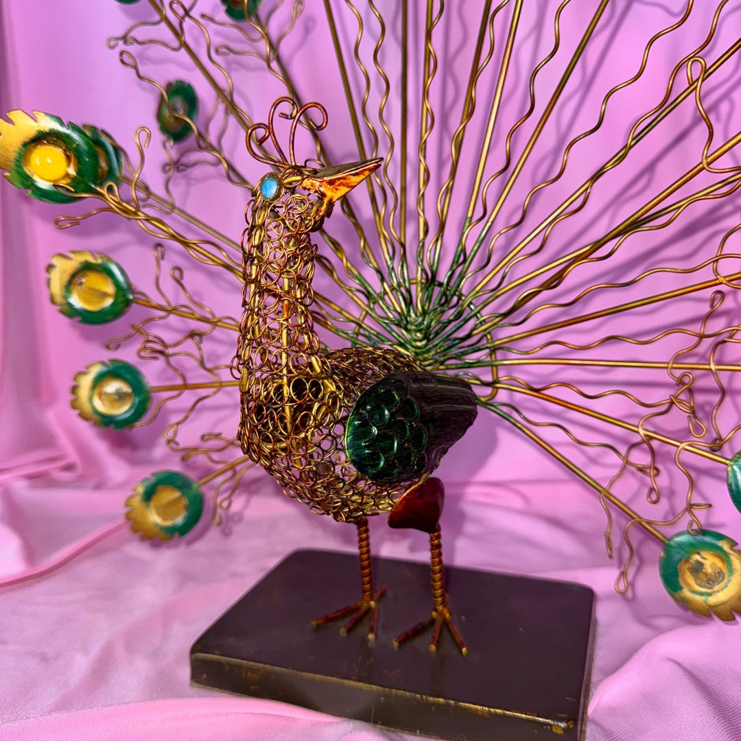 MCM Peacock Wire Sculpture. - Etsy