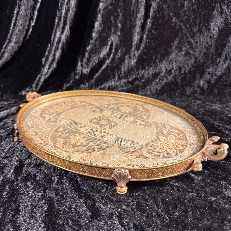 Antique Apollo Studios Perfume Dresser Vanity Tray With Lace - Etsy
