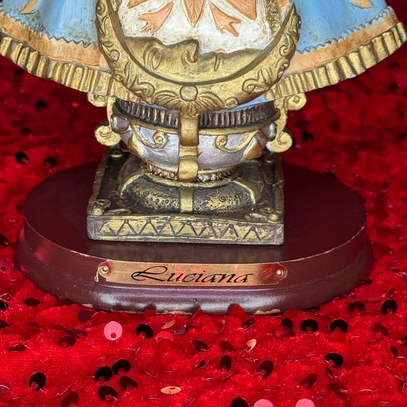 Our Lady of San Juan De Los Lagos Statue Figurine. 8” Italian Luciana ...
