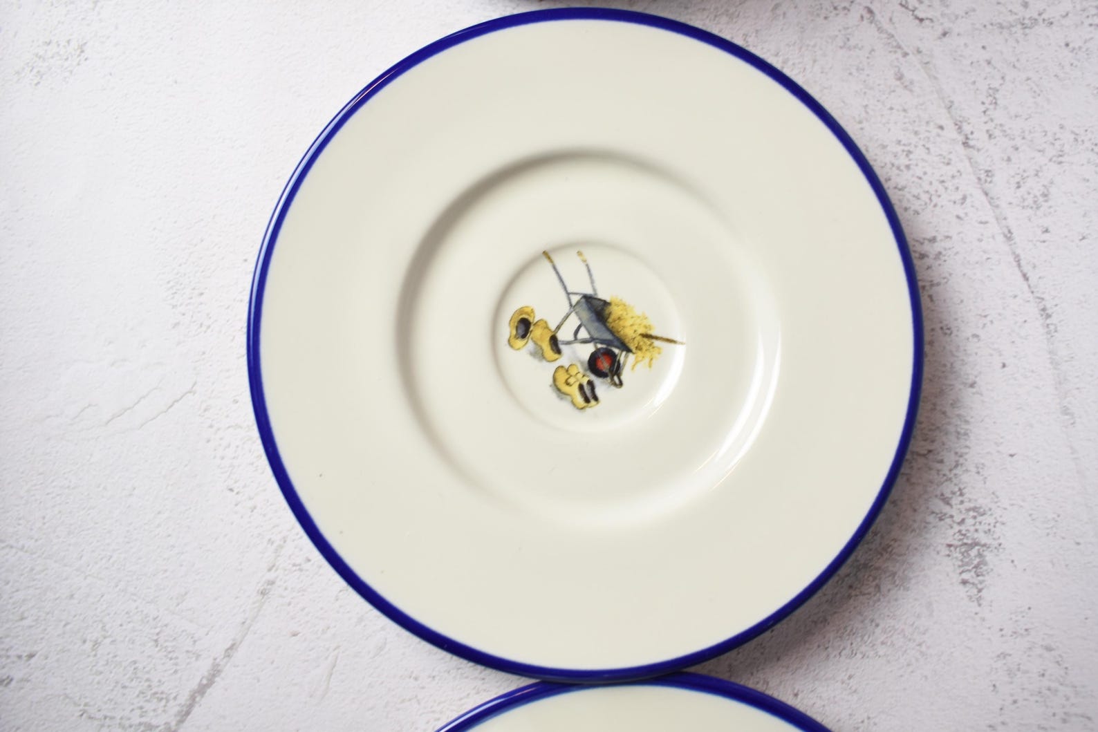 Vintage Alie Kruse-kolk Cups With Saucers: Rooster & Hen Landleven ...