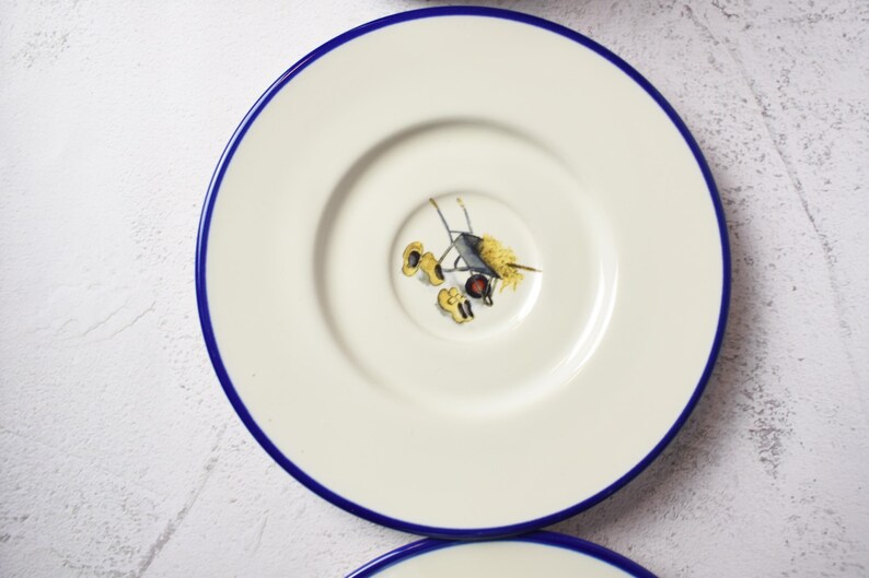 Vintage Alie Kruse-kolk Cups With Saucers: Rooster & Hen Landleven ...