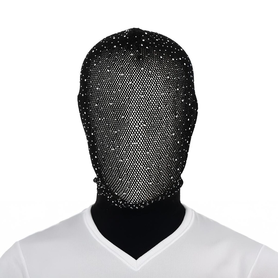 Full Face Black Strass Mask - Etsy
