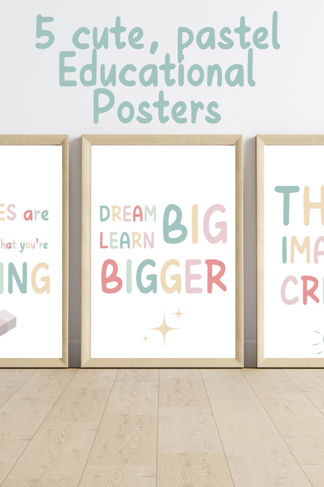 5 Cute Pastel Educational Motivational Posters, Teaching, Educational ...