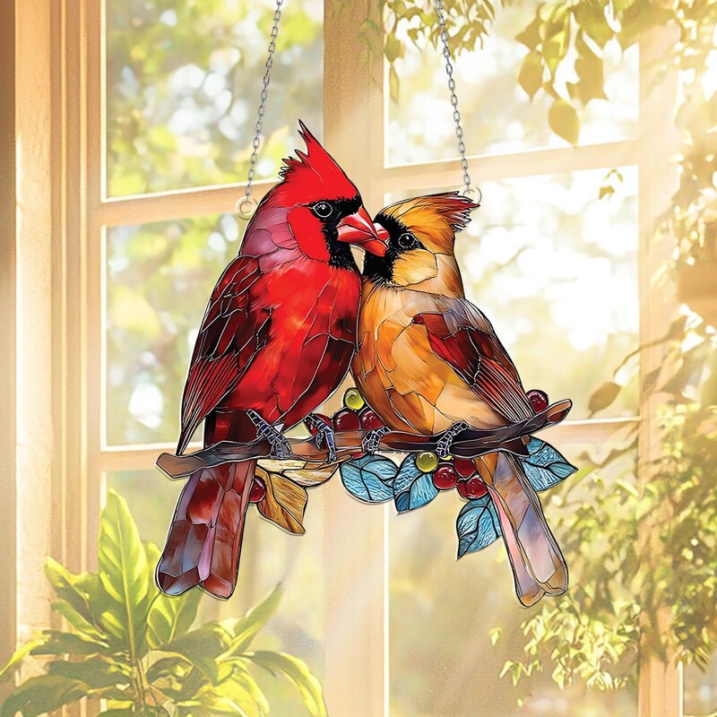 Stained Glass Cardinal - Etsy